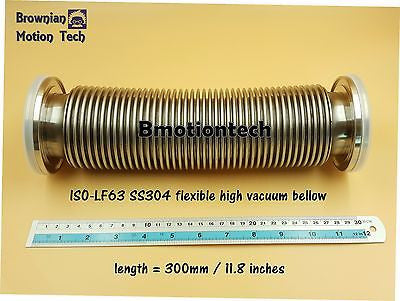 ISO LF63 ISO-K 63 Flange, 12" / 300mm Vacuum flexible bellow hose, SS3 ...